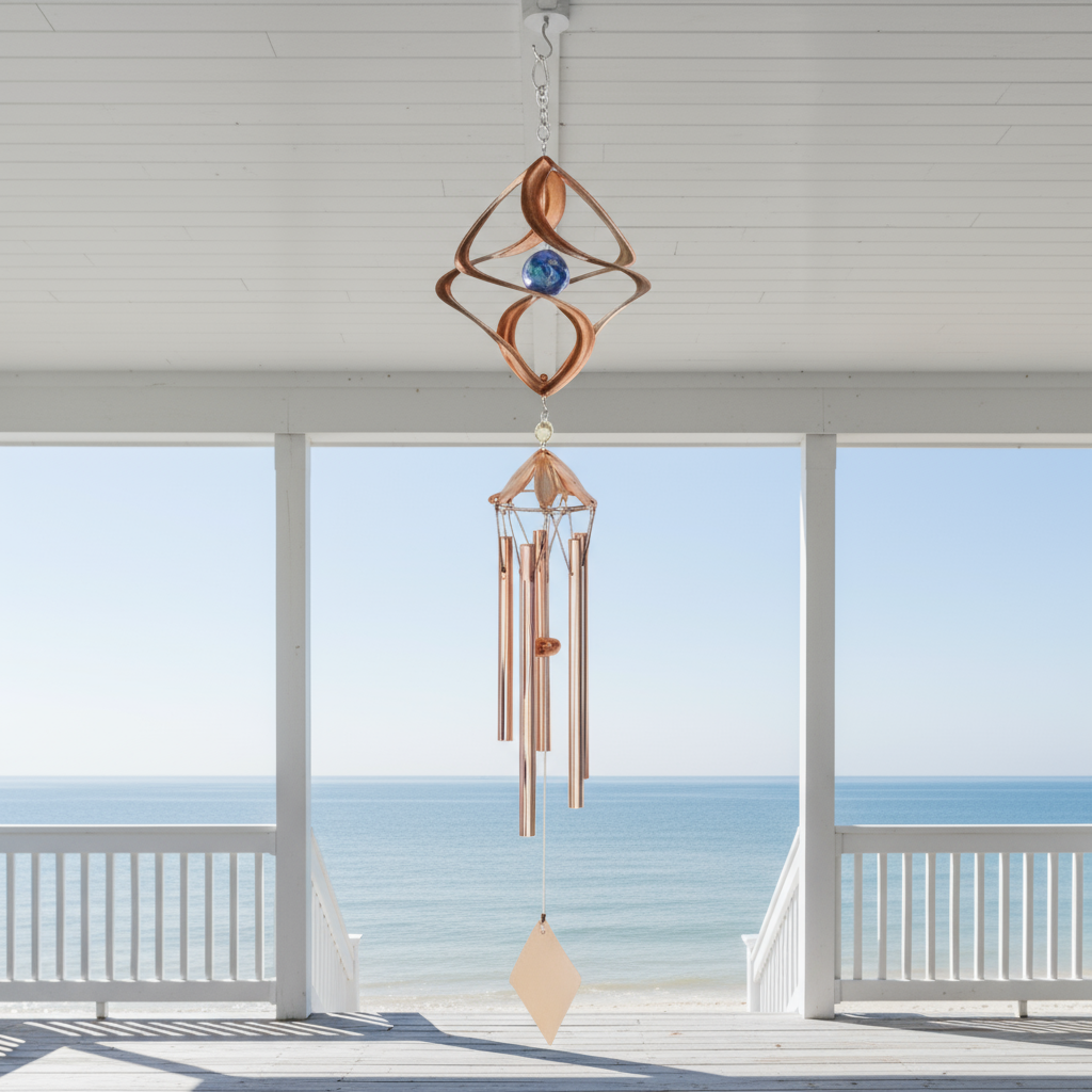 Blue Cosmix Wind Chime Spinner – Wind Chimes Outdoor Decor